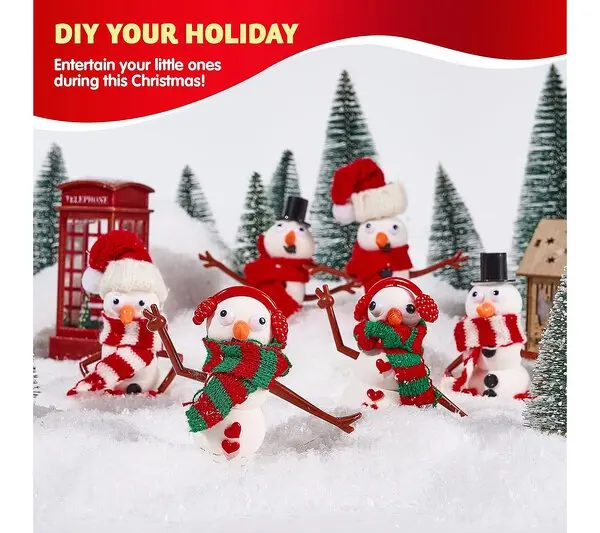 JOYFY 3-pack Diy Snowman Craft Kit