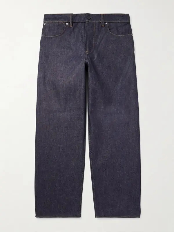 Stone Island Straight-leg Organic Jeans With Logo Appliqu