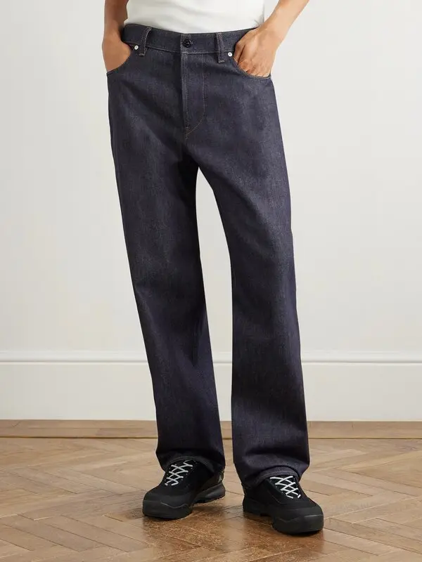 Stone Island Straight-leg Organic Jeans With Logo Appliqu