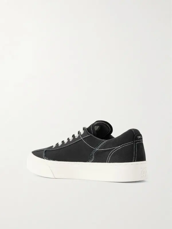 OMNI Dellow Leather-trimmed Distressed Drill Sneakers