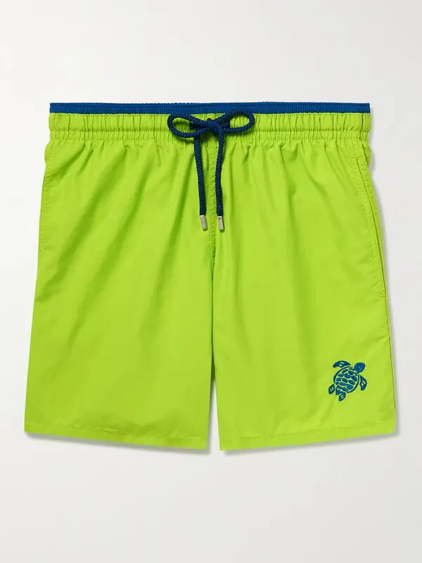 Vilebrequin Straight-leg Mid-length Swim Shorts - Green