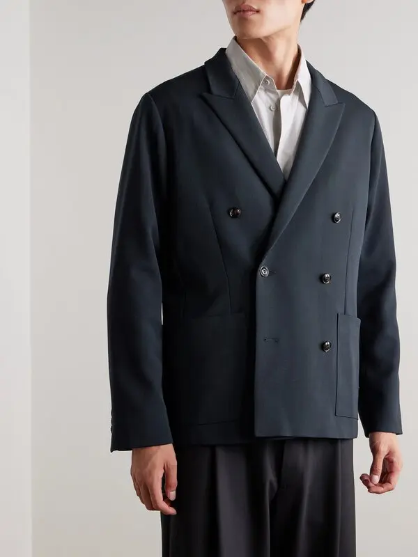 Nn07 Jordin 10002 Double-breasted Wool-blend Twill Blazer