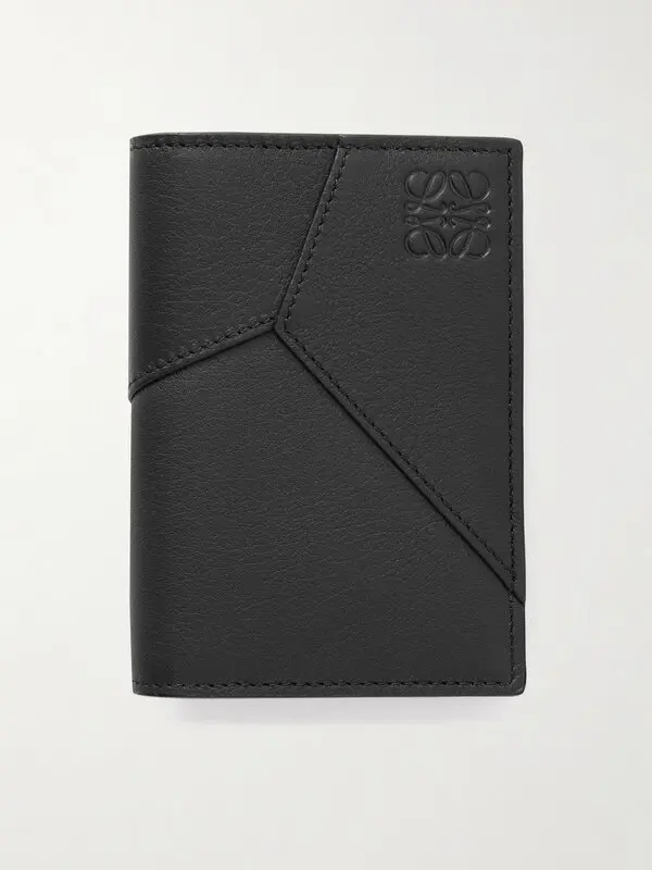 Loewe Puzzle Edge Leather Bifold Cardholder - Black