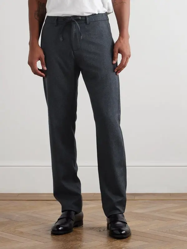 Canali Straight-leg Wool Trousers - Gray