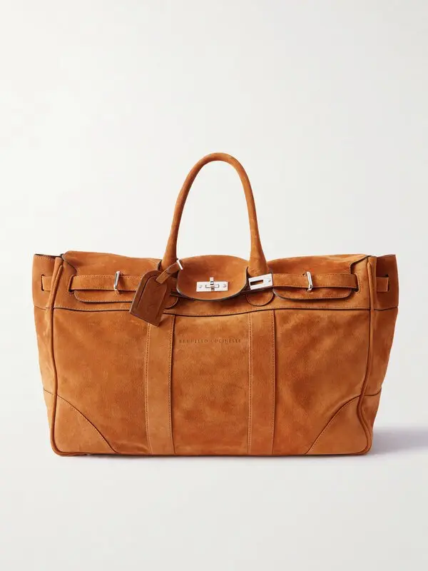 Brunello Cucinelli Suede Weekend Bag - Brown