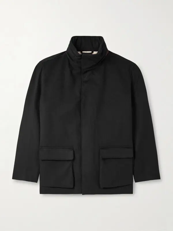 Loro Piana Suede-trimmed Cashmere Hooded Coat