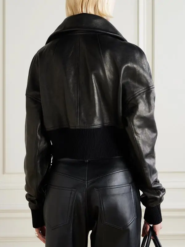 Rick Owens Cropped Padded Leather Jacket