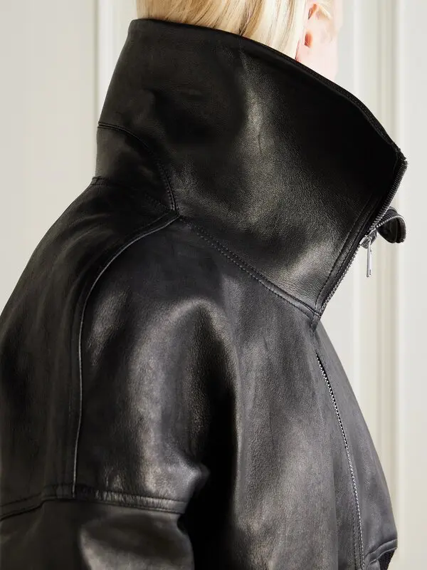 Rick Owens Cropped Padded Leather Jacket