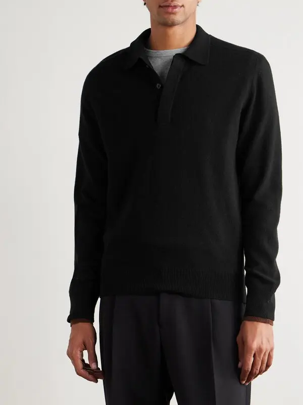 Altea Wool And Cashmere-blend Polo Shirt