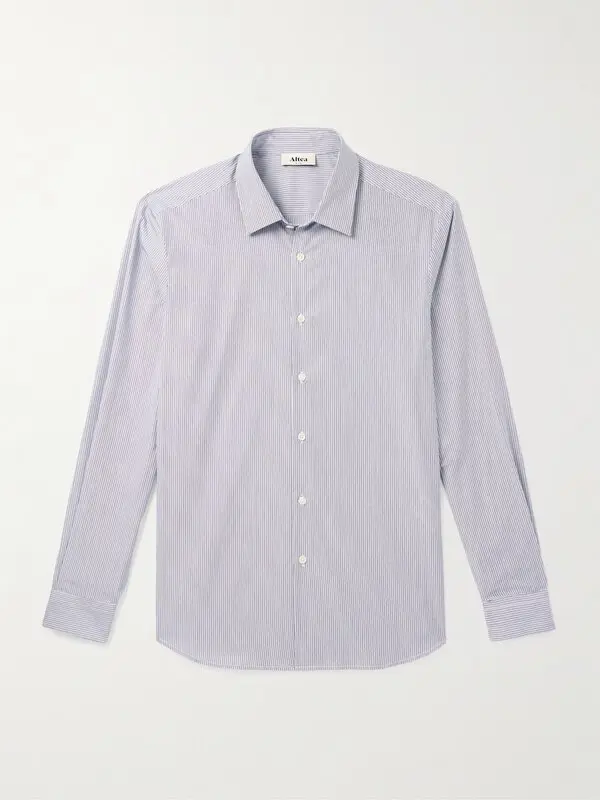 Altea Scott Striped Cotton-poplin Shirt