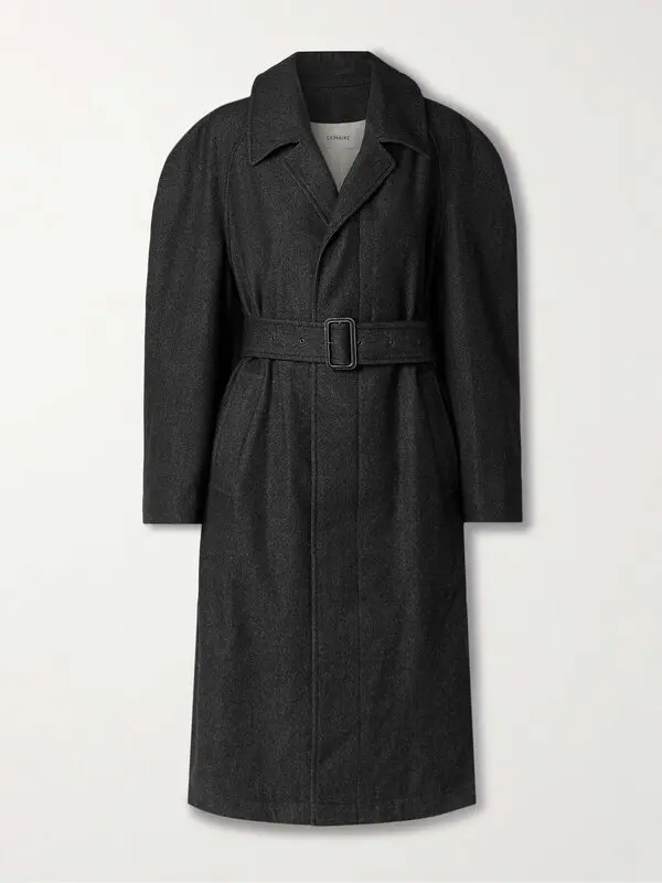 LEMAIRE - Belted Wool And Cotton-Blend Coat
