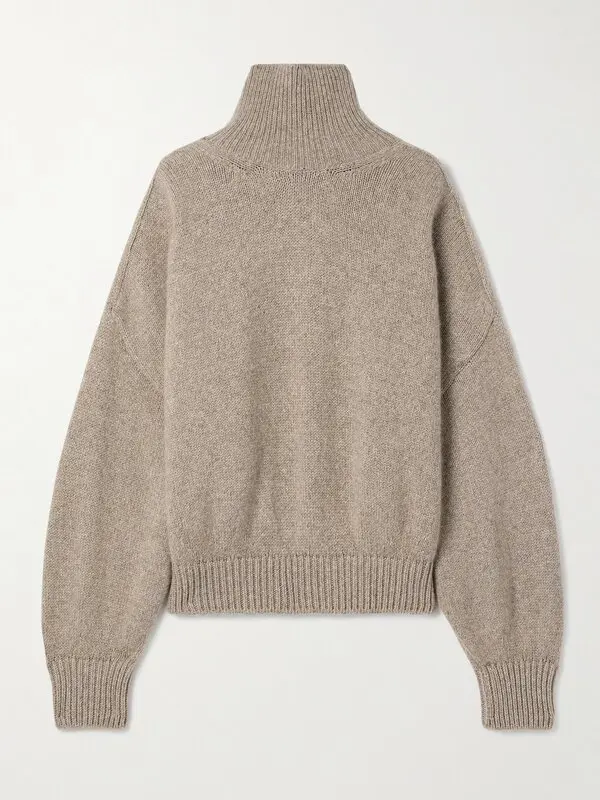 Khaite Willem Cashmere Turtleneck Sweater - Brown