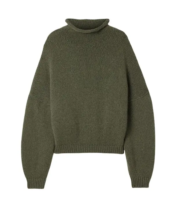 Khaite Juniper Cashmere Turtleneck Sweater - Green