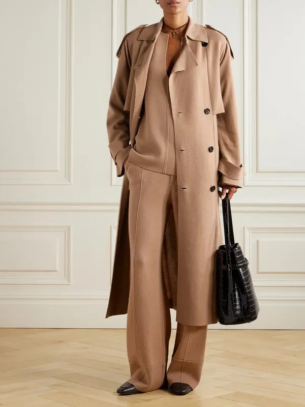 ALLUDE Wool And Cashmere-blend Trench