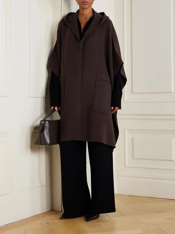 ALLUDE - Hooded Wool And Cashmere-Blend Cape