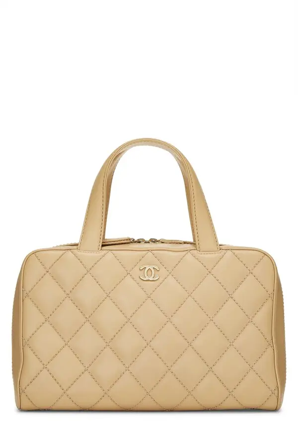 Chanel Leather Wild Stitch Boston Bag