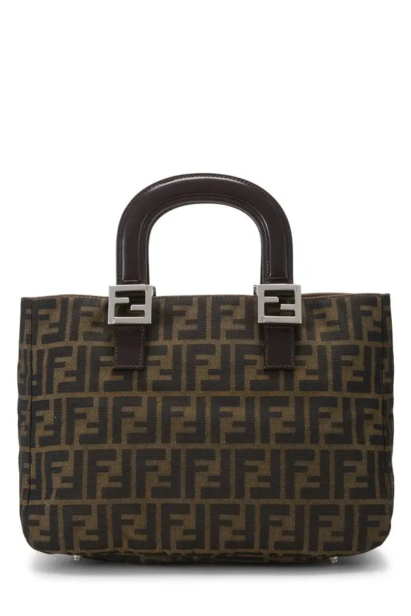 Fendi Zucca Canvas Handbag - Brown