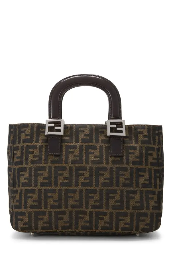 Fendi Zucca Canvas Handbag - Brown