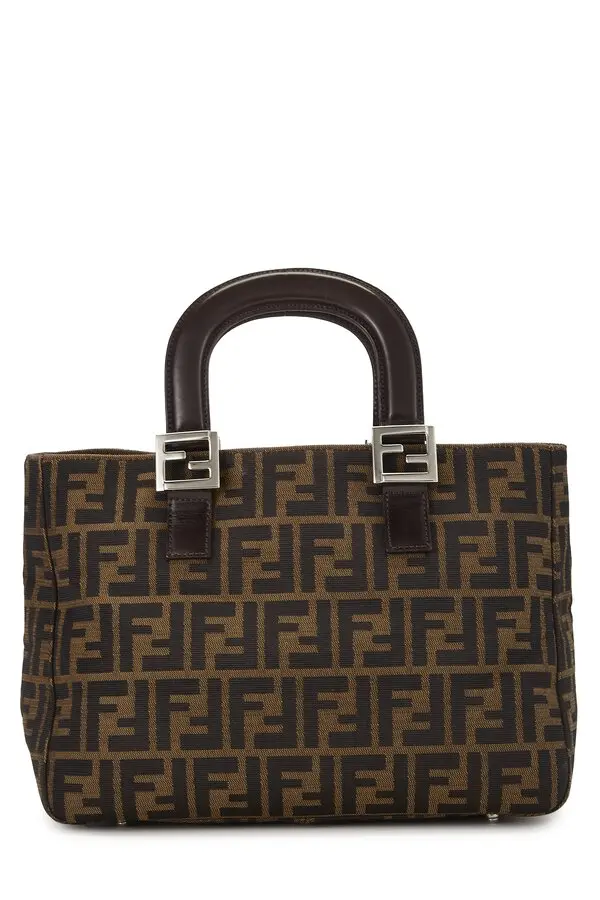 Fendi Zucca Canvas Handbag - Brown