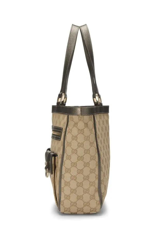 Gucci Original Gg Abbey Pocket Tote - Gold