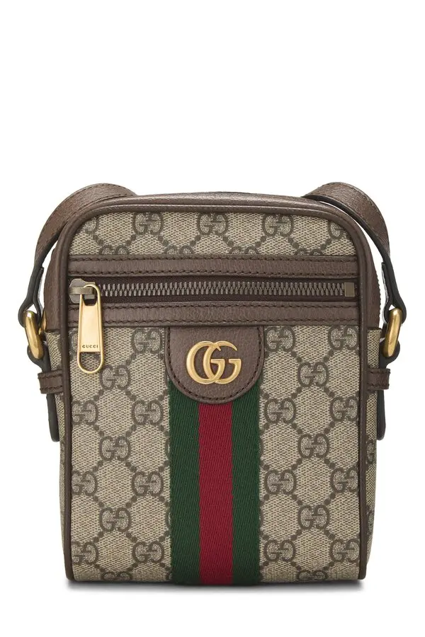Gucci Gg Supreme Ophidia Messenger Bag - Brown