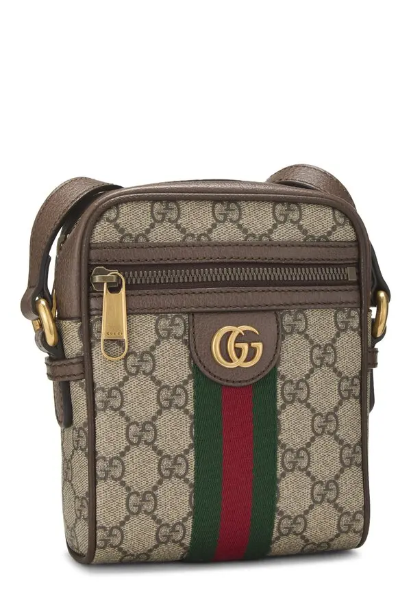 Gucci Gg Supreme Ophidia Messenger Bag - Brown