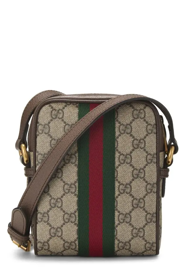 Gucci Gg Supreme Ophidia Messenger Bag - Brown