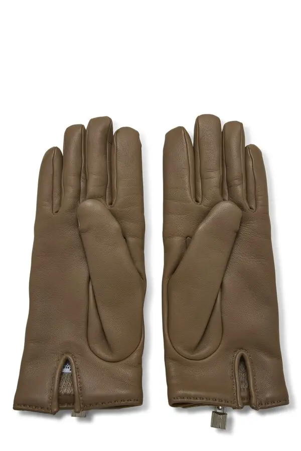 Hermès Lambskin Gloves With Kelly-lock Accents
