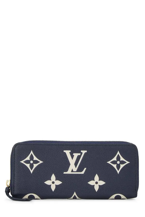 LOUIS VUITTON Monogram Empreinte Giant Clemence Wallet - Navy