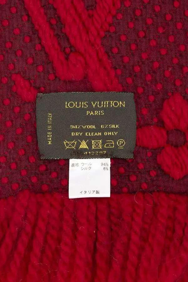 LOUIS VUITTON Logomania Scarf - Red
