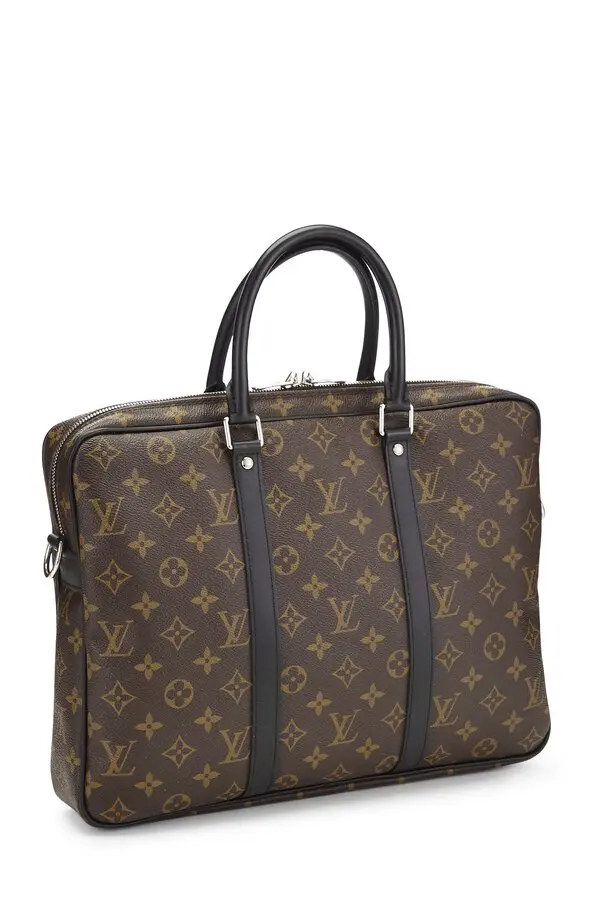 LOUIS VUITTON Monogram Macassar Porte Documents Voyage