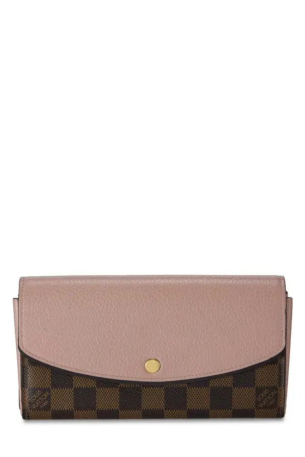 LOUIS VUITTON Damier Ebene Normandy Wallet - Brown