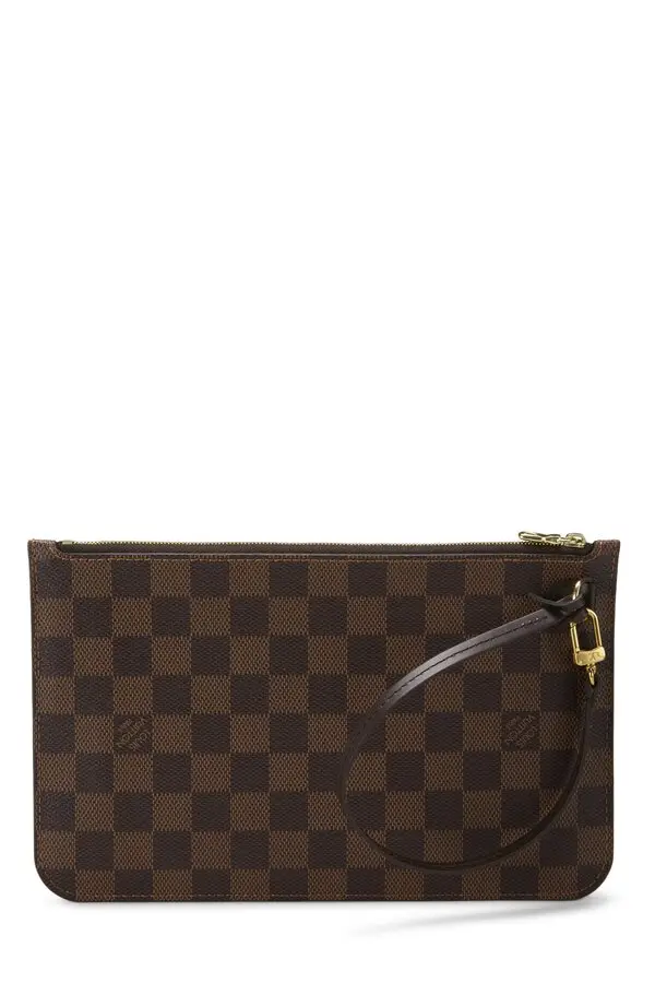 LOUIS VUITTON Damier Ebene Neverfull Pouch Nm - Brown