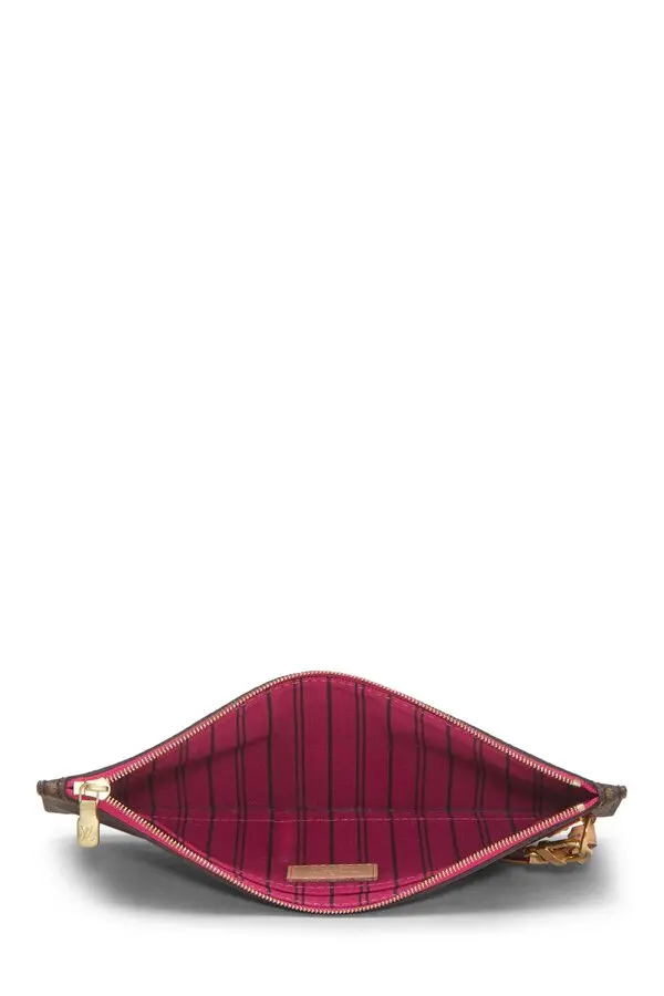 LOUIS VUITTON Monogram Neverfull Pouch - Pink