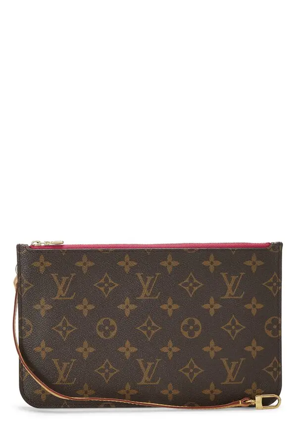 LOUIS VUITTON Monogram Neverfull Pouch - Pink