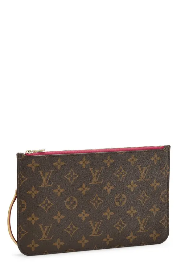 LOUIS VUITTON Monogram Neverfull Pouch - Pink