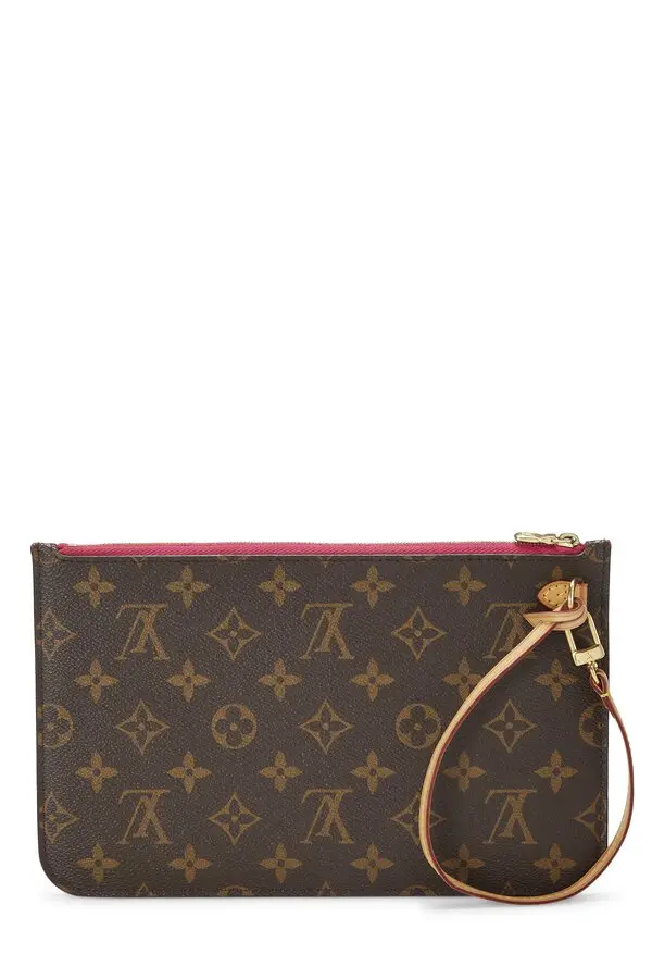LOUIS VUITTON Monogram Neverfull Pouch - Pink