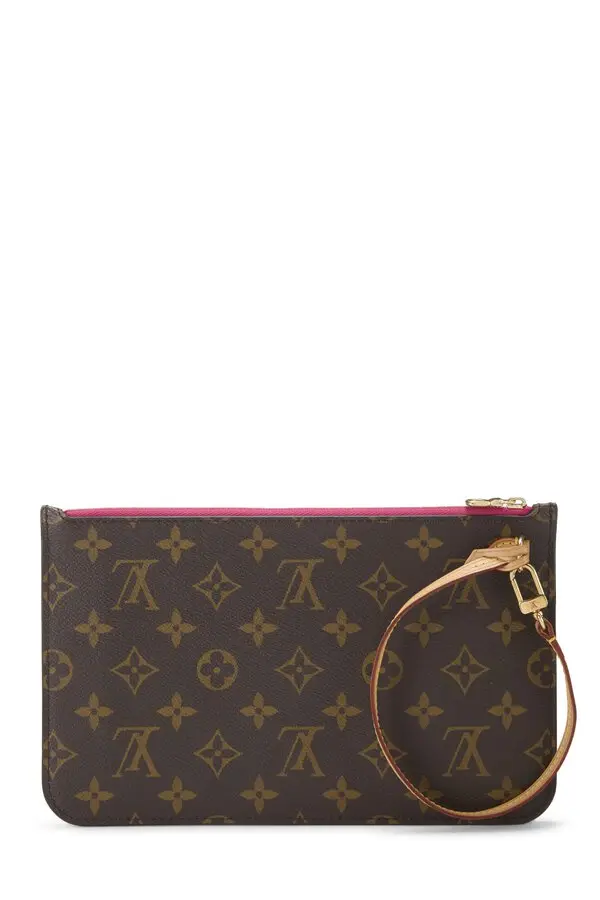 LOUIS VUITTON Monogram Neverfull Pouch - Pink