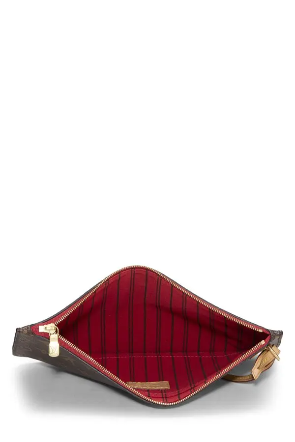 LOUIS VUITTON Monogram Neverfull Pouch - Red