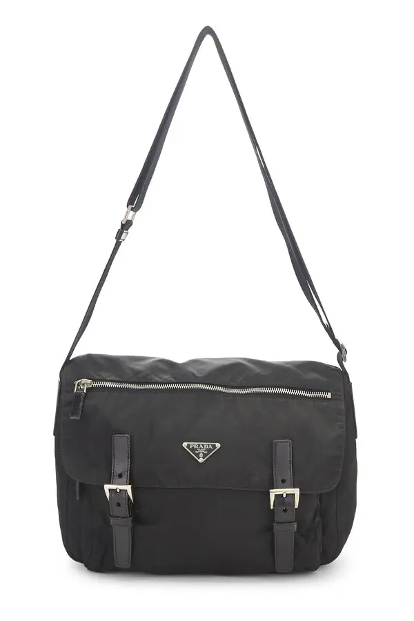 Prada Buckle Flap Messenger Bag
