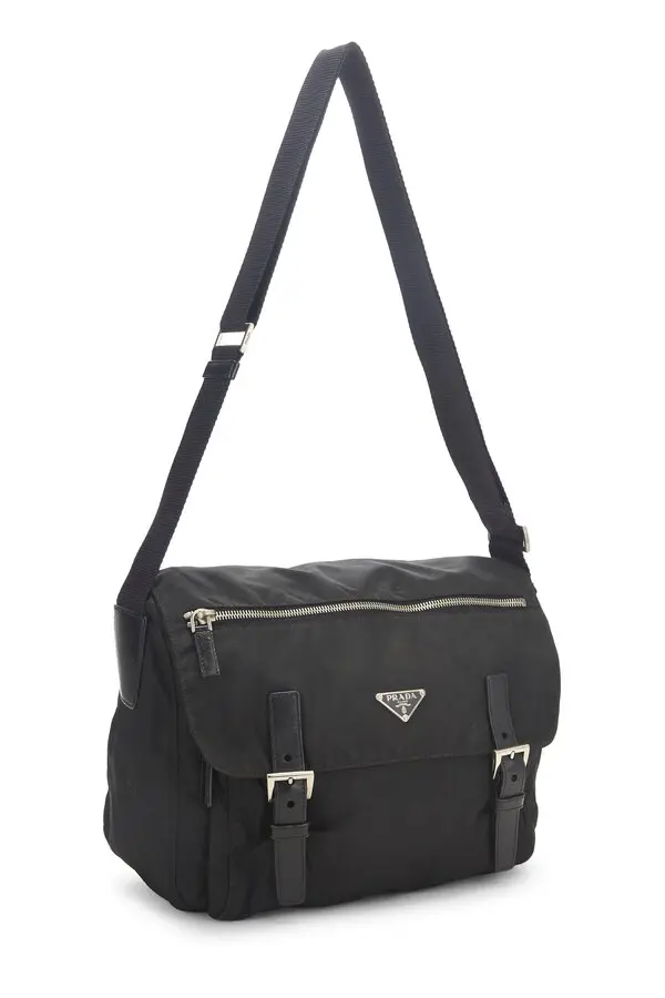 Prada Buckle Flap Messenger Bag