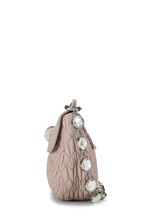 Miu Miu Crystal Nappa Flap Shoulder Bag
