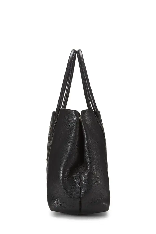Chrome Hearts Leather Tote With Embroidered Crosses