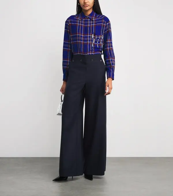 Max & Co. Wool-blend Wide-leg Trousers