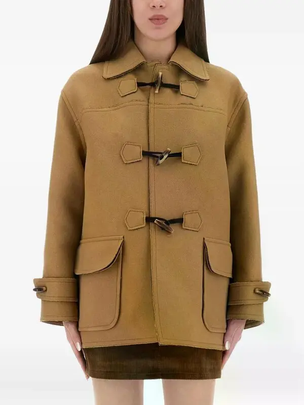 Moschino Toggle Pocket Coat - Neutrals