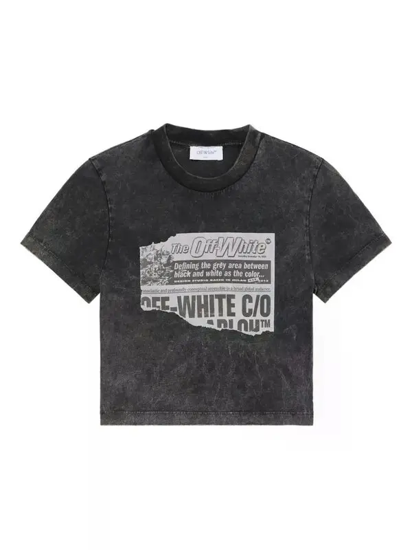 Off-White News Print Logo T-shirt