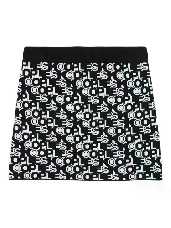 The Kooples Logo-pattern Knitted Mini Skirt