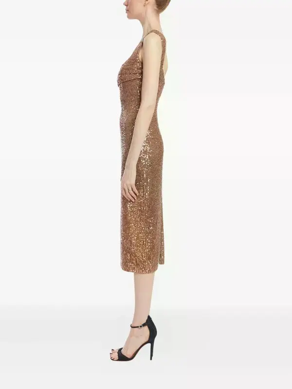 badgley mischka gold dress BADGLEY MISCHKA Vintage Silk Yellow Gold Embellished Gown – Jellybean  Vintage main image 0