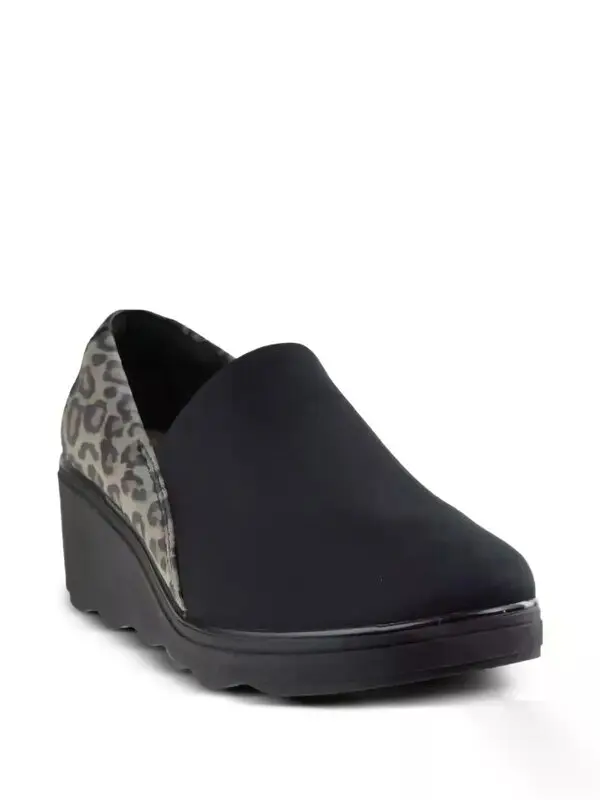 Clarks Leopard Print Wedge Sandals