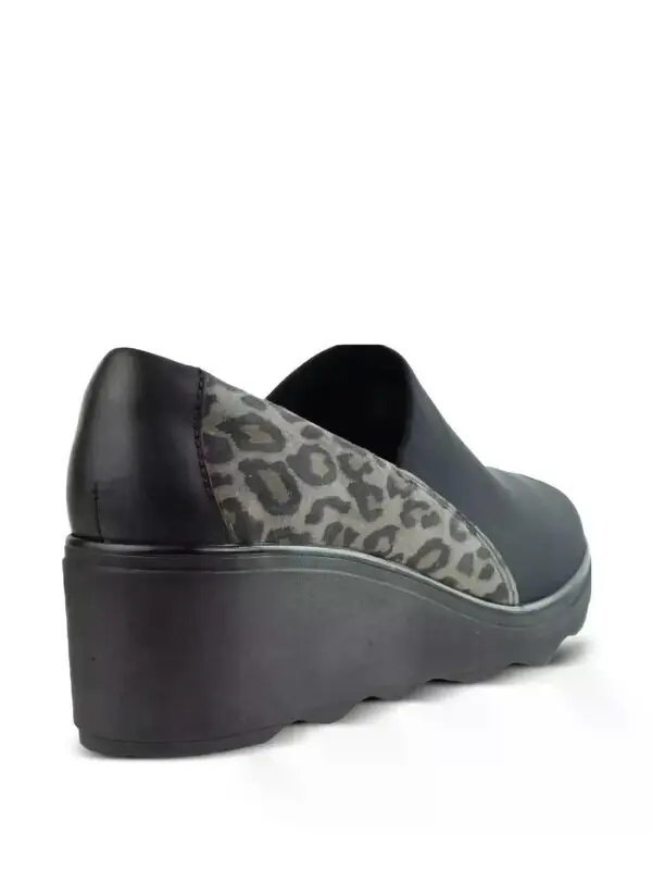 Clarks Leopard Print Wedge Sandals